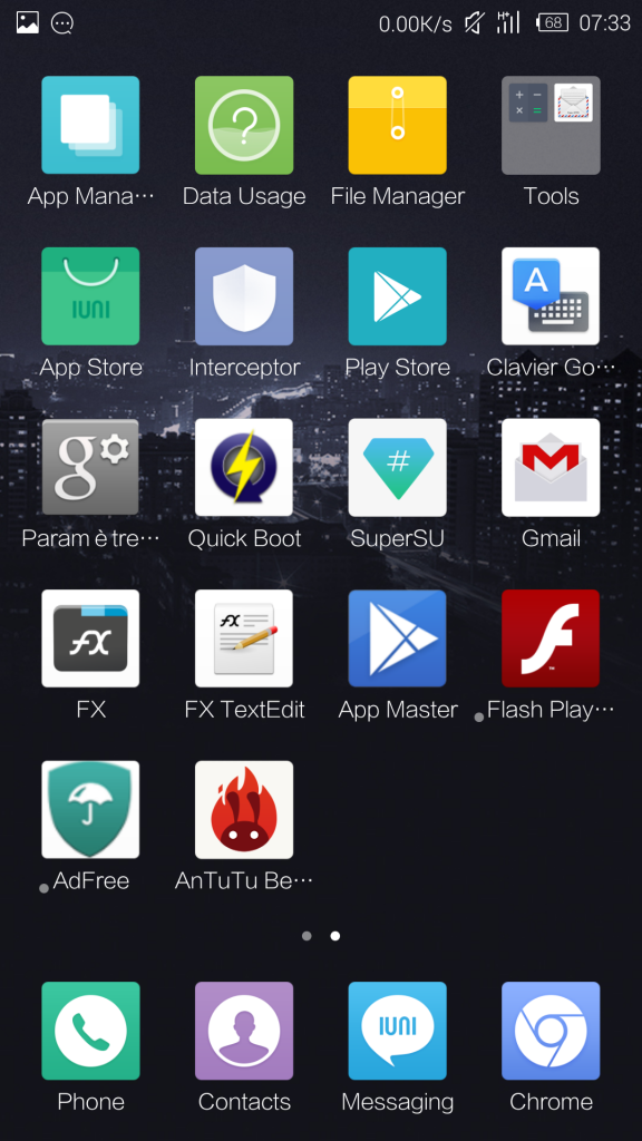 iuniOS - Aurora Launcher second screen - Chinandroid
